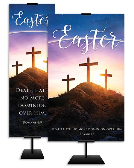 Easter - Easter Sunrise, Romans 6:9 (KJV) - Banner - Hermitage Art