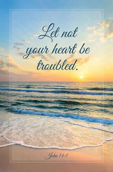 Funeral-Let not your heart be troubled, John 14:1 (KJV)-Pkg 100 ...