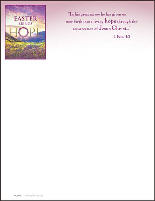 Easter - Easter Brings Hope - Letterhead - Hermitage Art