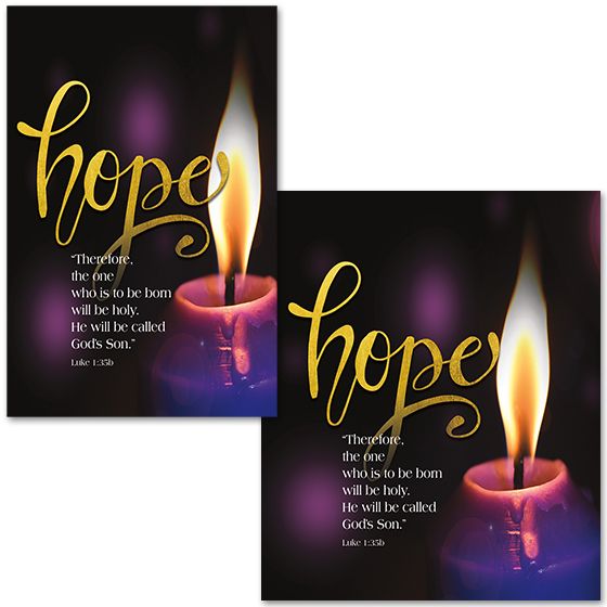 Advent - Hope - Candle - Bulletin - Multiple SIzes - Hermitage Art