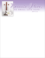 Easter-Because I Live, John 14:19 (KJV)-Pkg 100 - Bulletin - Multiple ...